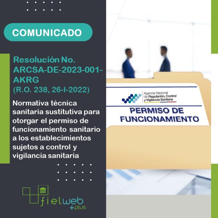 Resolución No. ARCSA-DE-2023-001-AKRG - Boletín Jurídico