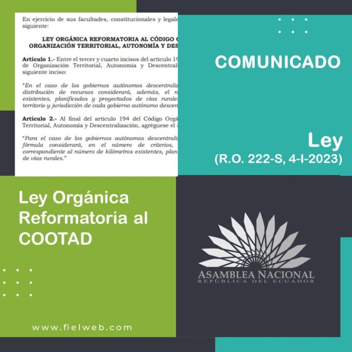 Ley Orgánica Reformatoria al COOTAD - Boletín Jurídico
